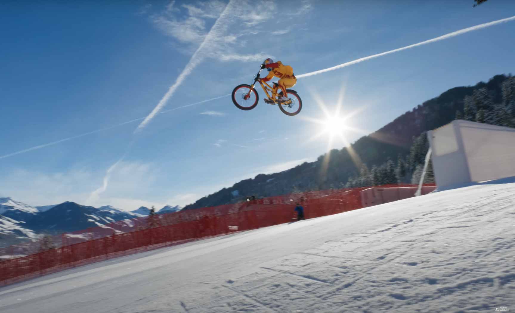 Biking on the Edge: Fabio Wibmer Conquers The Streif Ski Slope