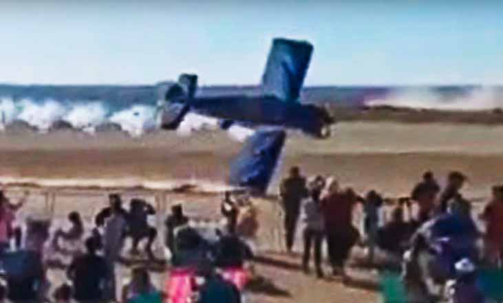 Close Call: Acrobatic Plane Scrapes Wing Just Meters from the Crowd