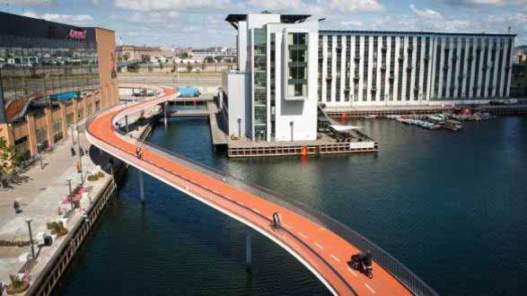 Impressive Overground Bicycle Path In Copenhagen