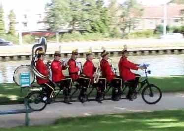 Marching Band On Tandem Bicycle