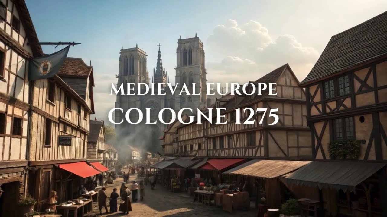 Medieval Cologne 1275 Brought to Life in Stunning AI Detail