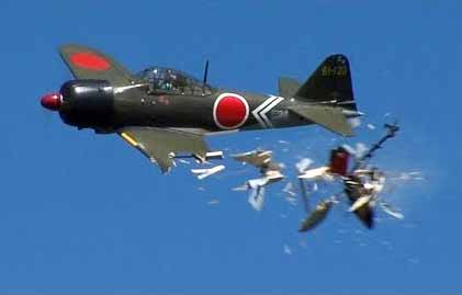 Mid-Air Collision of R/C Plane and R/C Helicopter