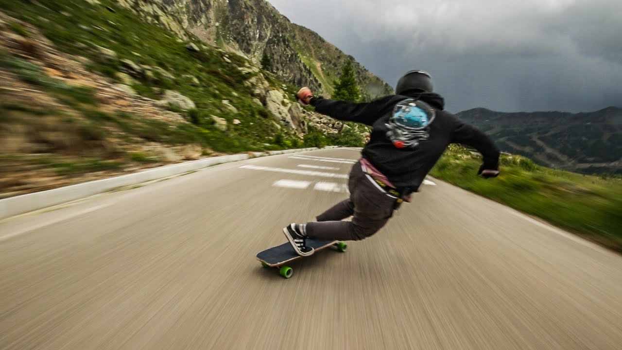 Raw Run - Skateboarding at 70 mph down a Swiss Mountain