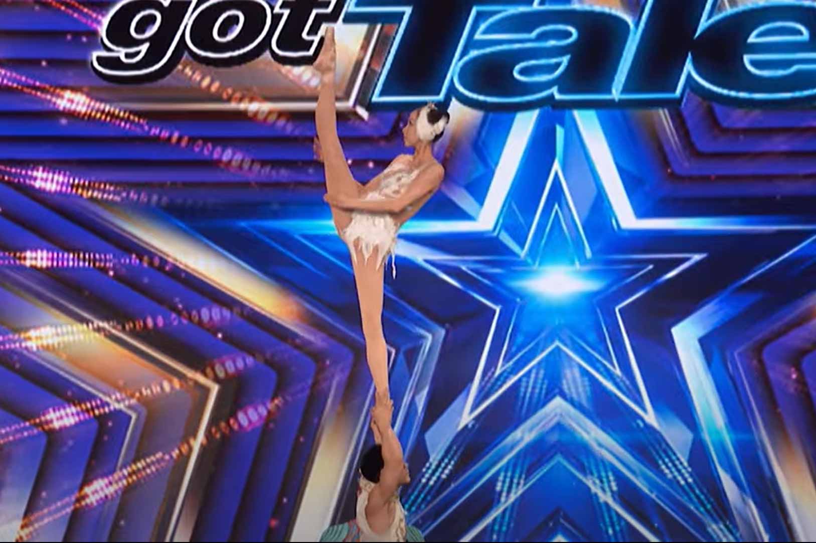 She Dances On Pointe on His Head - Xi’an Acrobatic Troupe - AGT 2025