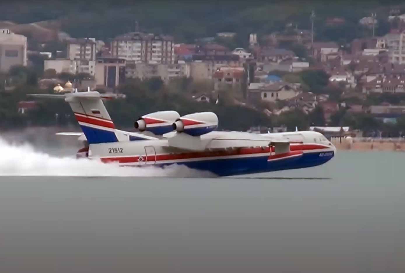 The Incredible Beriev Be-200 Amphibious Aircraft Water Takeoff