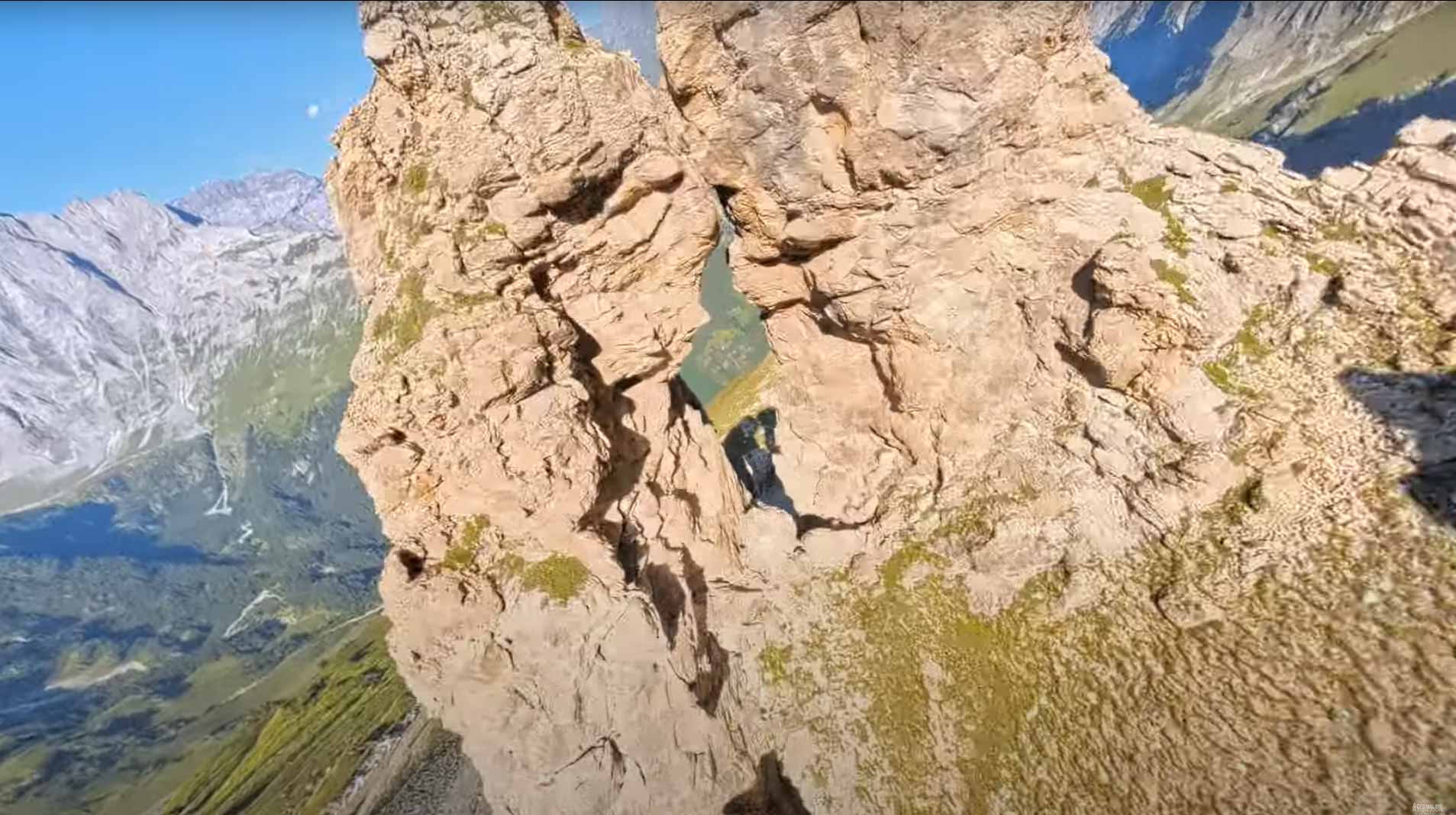 Threading the Needle – Wingsuit Flight Through Uli’s Hole