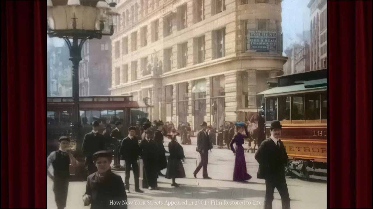 Time Travel to 1901: AI Restores New York's Vibrant Streets in 4K Color