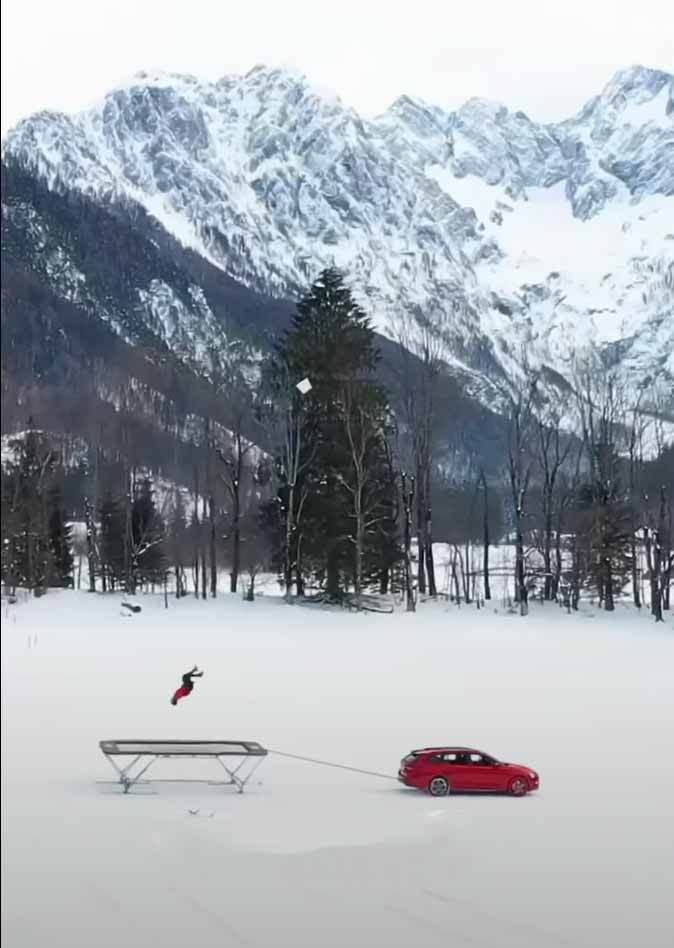 Trampoline Thrills in Motion: Defying Gravity with Newton's First Law