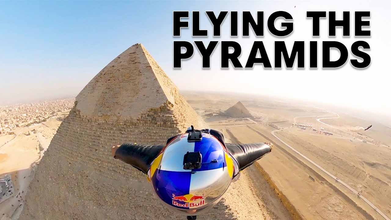 Wingsuit Flying Over The Egyptian Pyramids